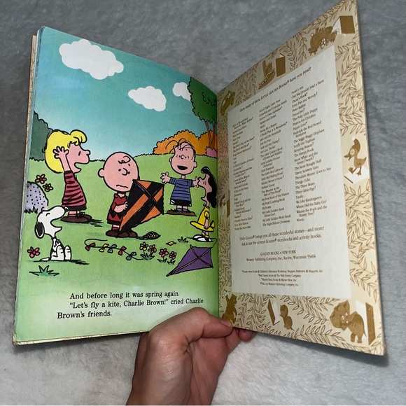 Other | Lets Fly A Kite Charlie Brown A Little Golden Book 1987 Vintage ...